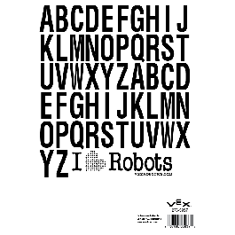 License Plate Alphabet Sticker Sheet - VEX Robotics